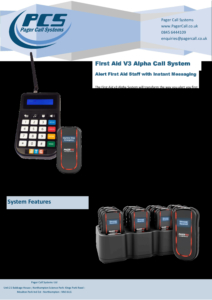 First Aid V3 Alpha System | Pager Call Systems