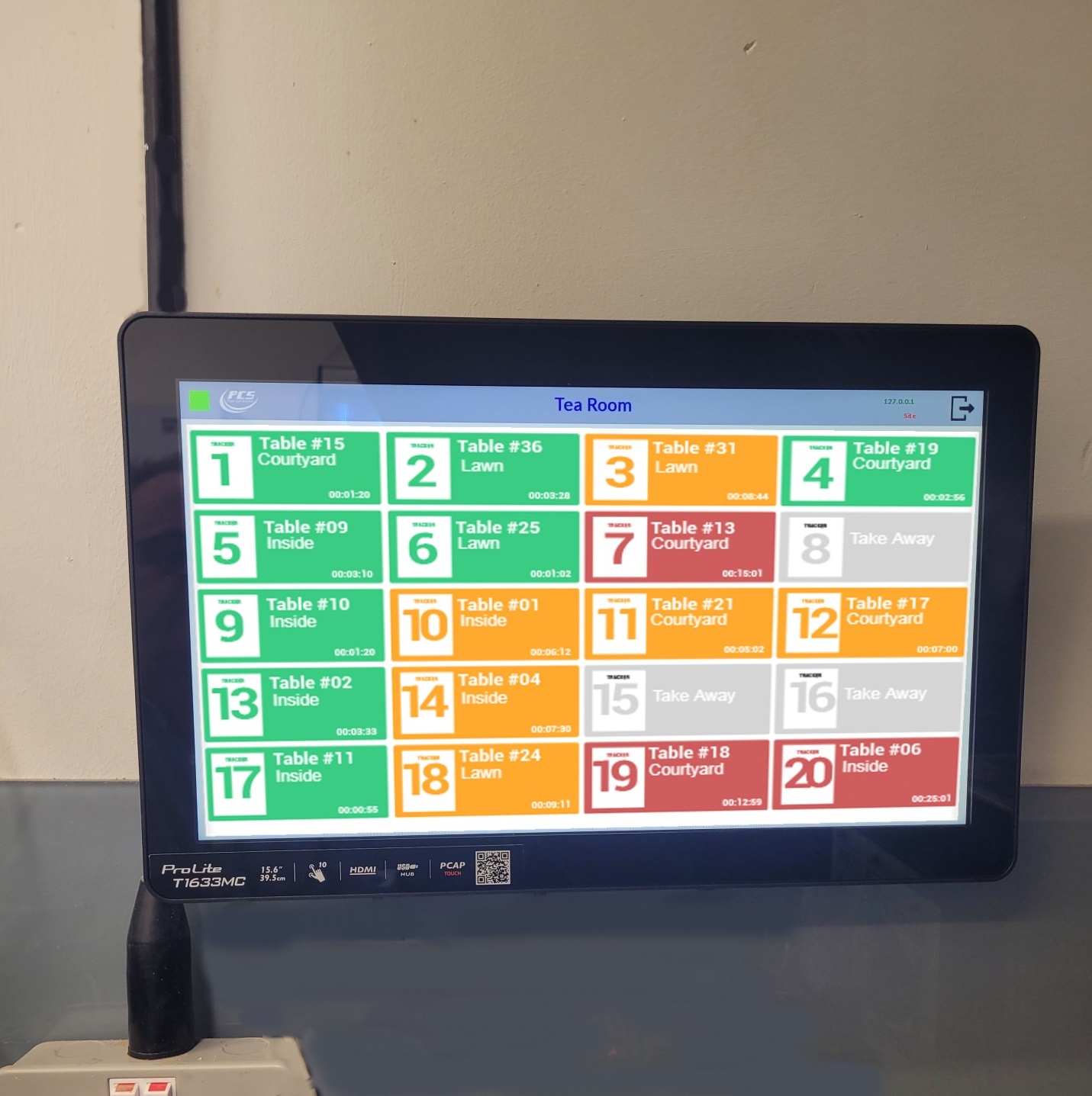 Table Tracking Screen | Pager Call Systems